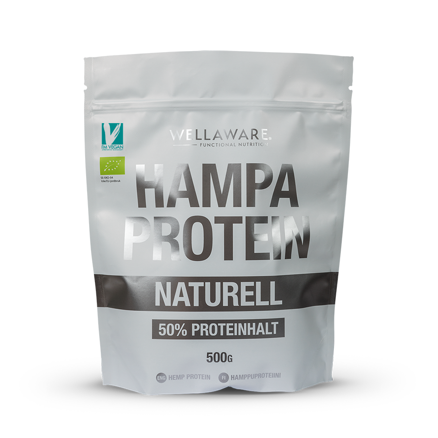 Hampaprotein Naturell - Svensktillverkat - WellAware – WellAware.eu